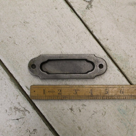 Flush Pull Handle Round End VICTORIAN Cast Antique Iron 125mm x 40mm ...