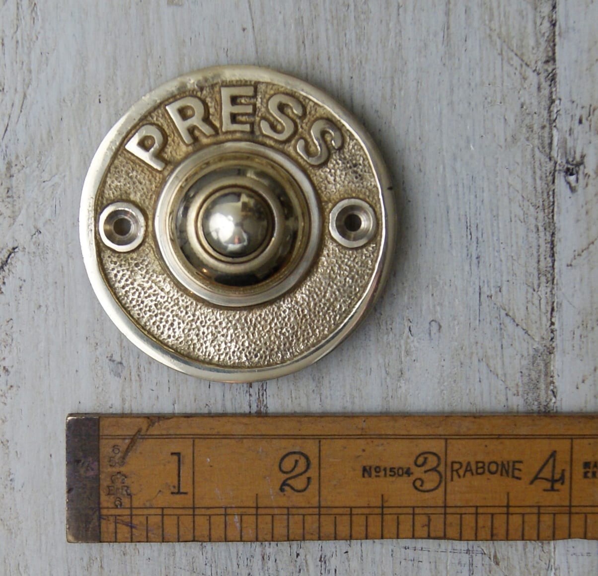 Door Bell Push PRESS Round Solid Brass 60mm Diameter – Cottingham ...