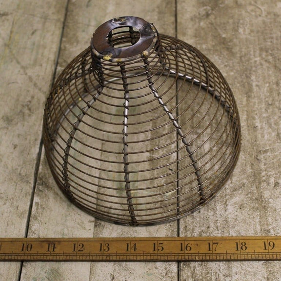 Pendant Shade BELL CAGE Antique Iron 200mm Diameter – Cottingham Collection