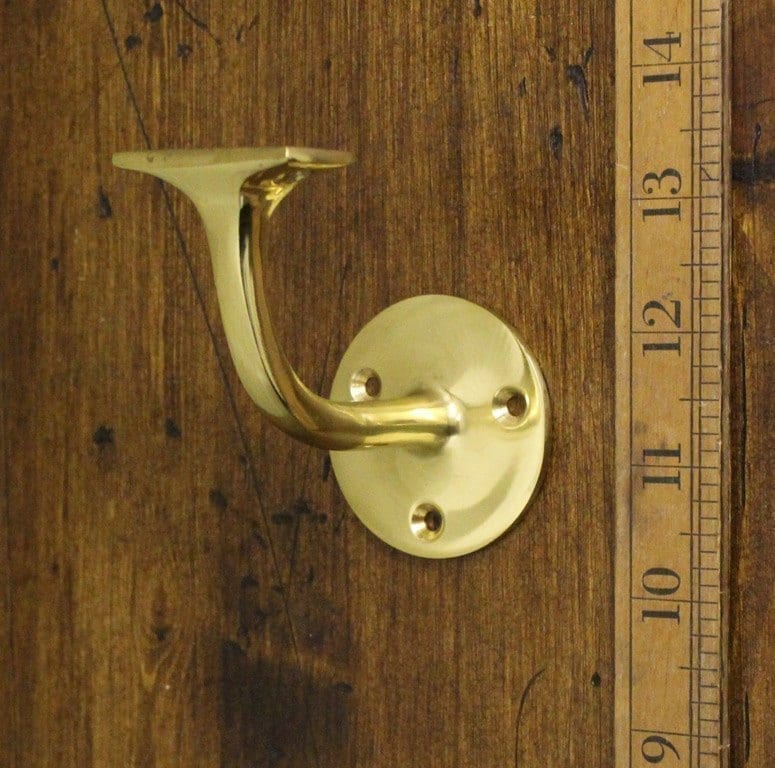 Hand Rail Bracket Victorian Solid Brass 80mm – Cottingham Collection