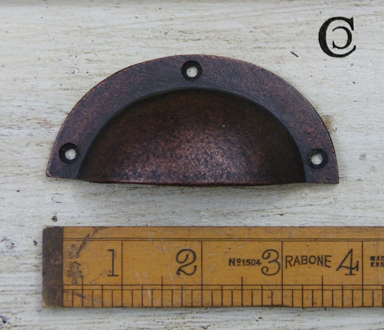 Cup Handle Basic Design Antique Copper Front Fix 98mm – Cottingham ...