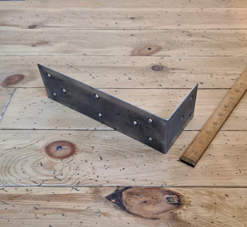 Butchers Block Corner Antique Steel 75mm High x 250mm x 100mm (1.5mm ...