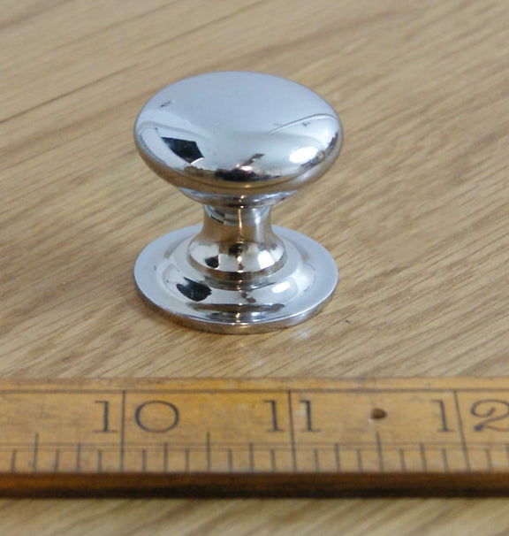 Knob Traditional BLENHEIM Base Plate Chrome on Brass 35mm – Cottingham ...