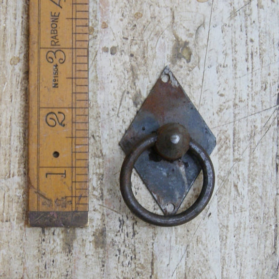 Ring Diamond B/Plate Drop Handle Vertical Antique Iron 60mm ...