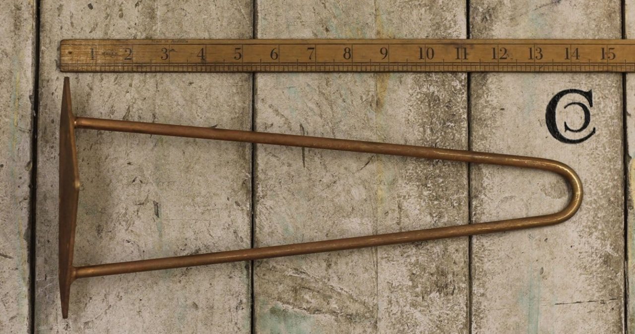 Hairpin Leg 2 Prong Antique Copper 350mm – Cottingham Collection