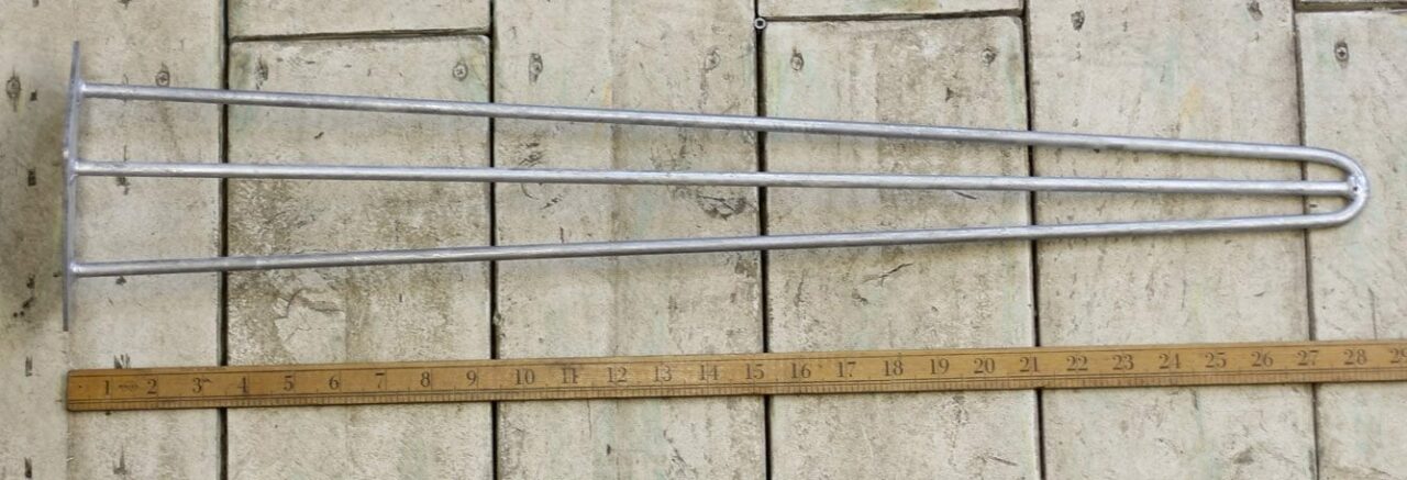 Hairpin Leg 3 Prong Galvanised 710mm – Cottingham Collection