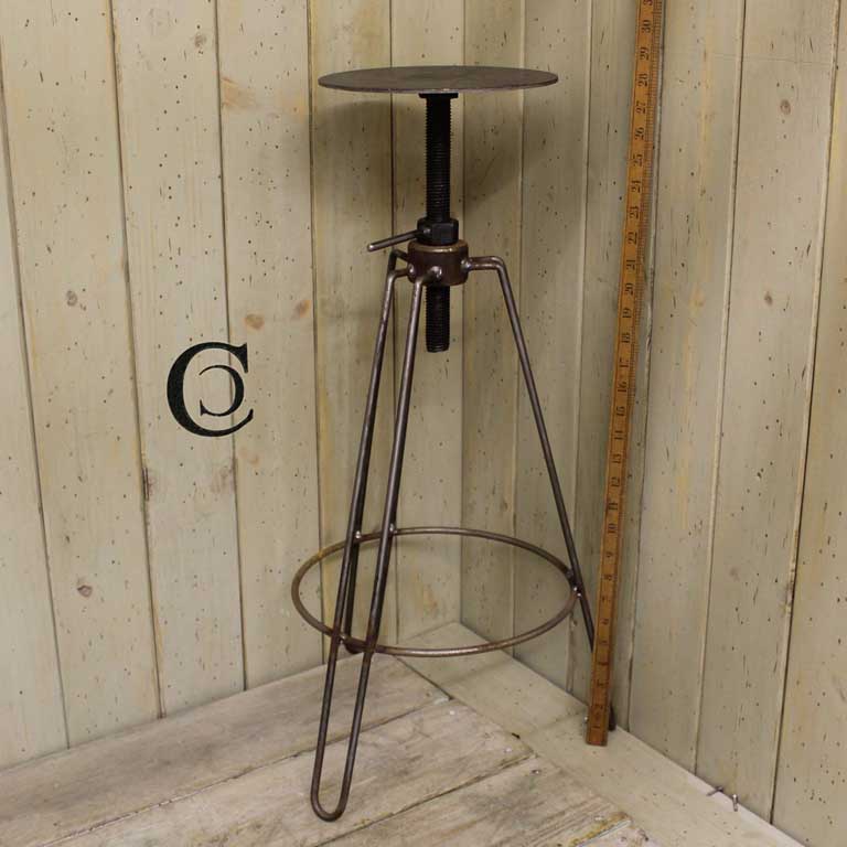 Stool Adjustable Height Hairpin Legs Antique Iron 375 - 550mm ...