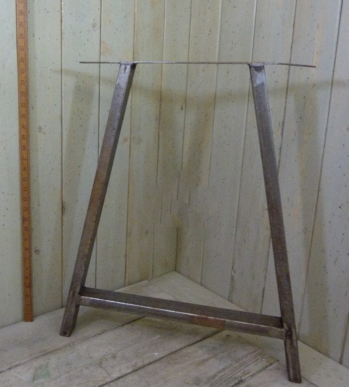 Table End Frame A Frame 2 x 1 Box Section Antique Iron 660mm x 381mm ...