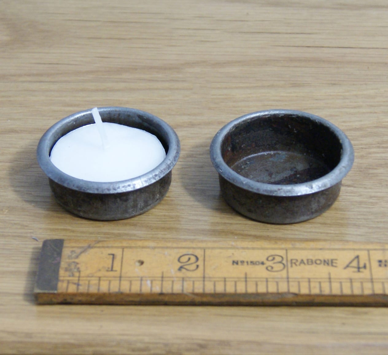 Candle Tea Light Insert PRESSED 16mm x 40mm Diameter Rim 46mm ...