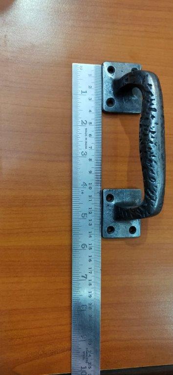 Door Pull Handle Riven Non-Handed Square Iron 140mm – Cottingham Collection