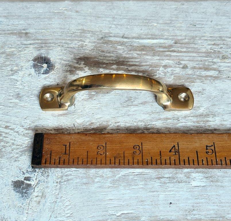 Square D Handle Solid Brass 120mm – Cottingham Collection