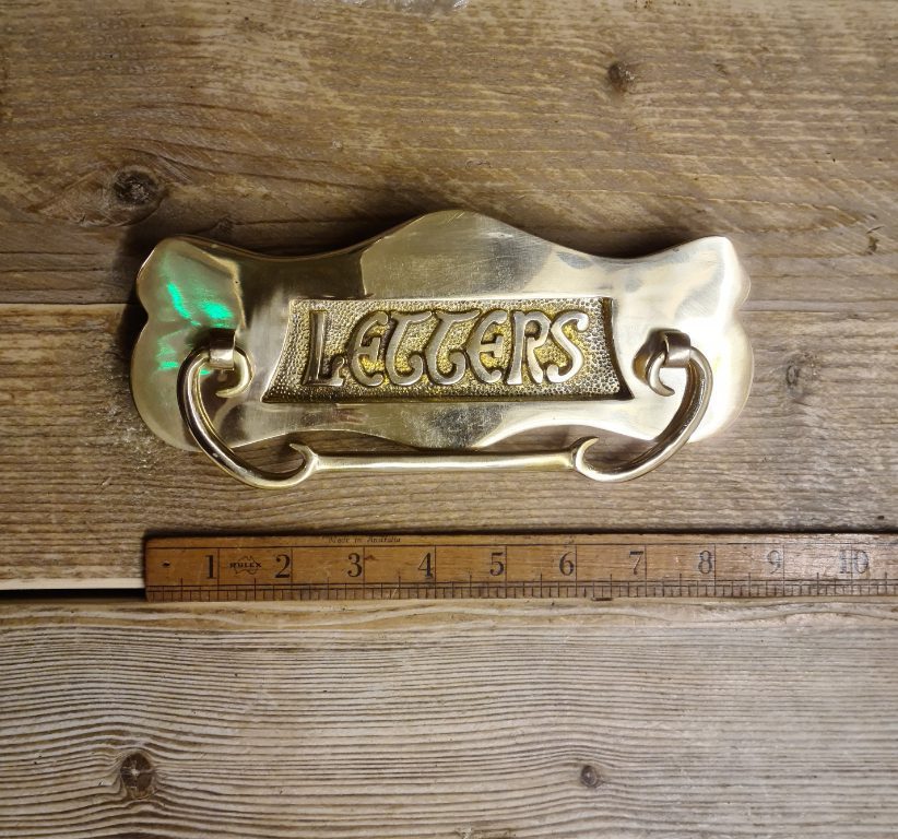 Letter Box Plate LETTERS Brass with Knocker 220mm Alt 01.352 ...