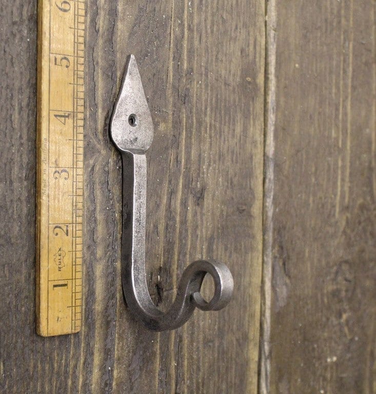 Coat Hook SHEPHERDS CROOK Hand Forged Antique Iron 130mm – Cottingham ...