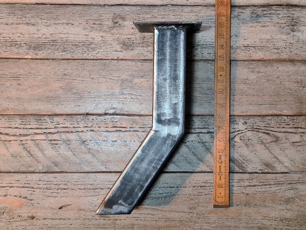 Table Leg DOG LEG Antique Iron 50mm Box Section 400mm – Cottingham ...